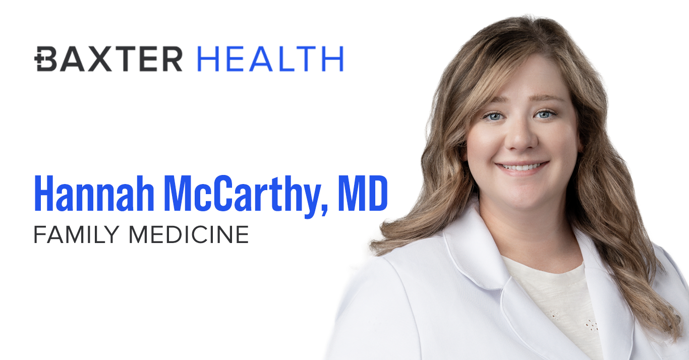 Baxter Health Welcomes Hannah McCarthy, MD, to the Medical Staff