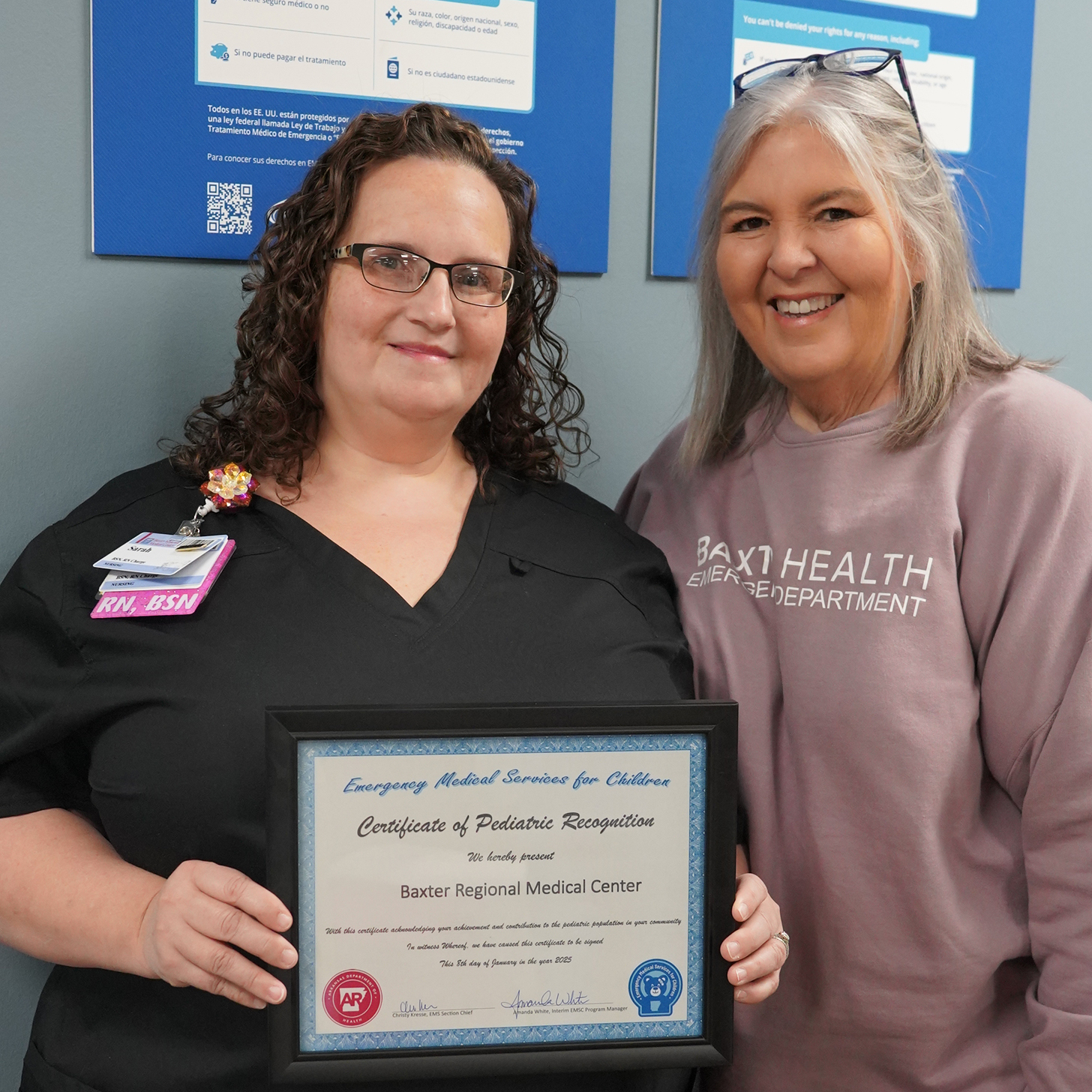 Baxter Health Cline Emergency Center Awarded Gold for Pediatric Readiness